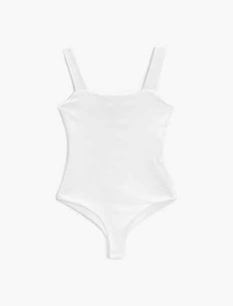 Koton Kadın Kare Yaka Crop Bluz Koton Kadın Kare Yaka Crop Bluz