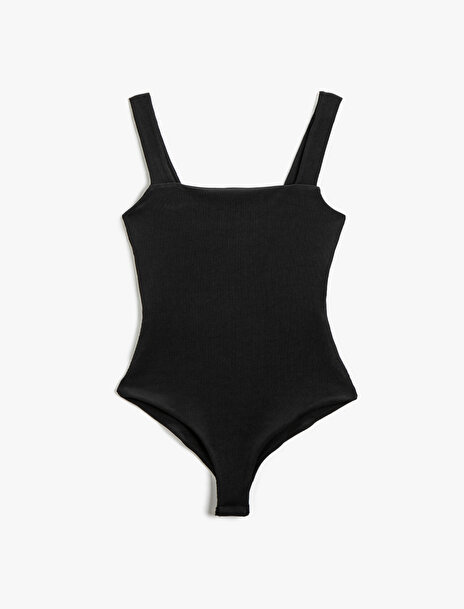 Koton Kadın Kare Yaka Crop Bluz Koton Kadın Kare Yaka Crop Bluz