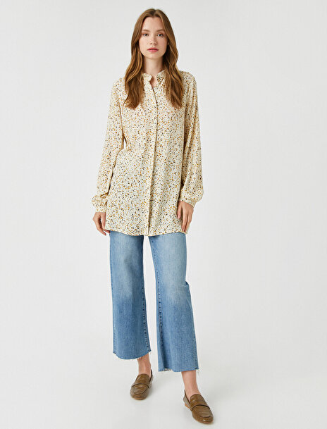 Koton Kadın Benekli Düğme Detaylı Tunik