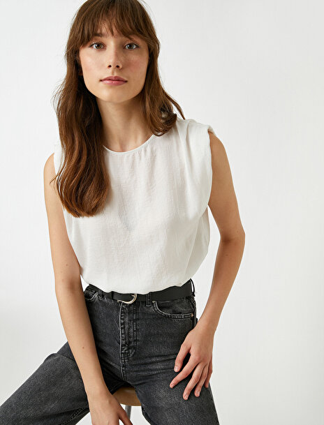 Koton Kadın Bisiklet Yaka Bluz Kolsuz