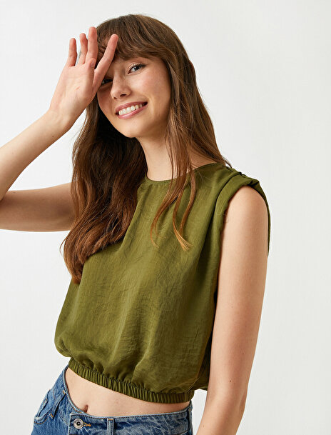 Koton Kadın Bisiklet Yaka Bluz Kolsuz