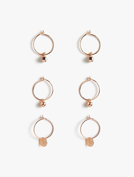Koton Kadın Çoklu Metal Halka Küpe Seti