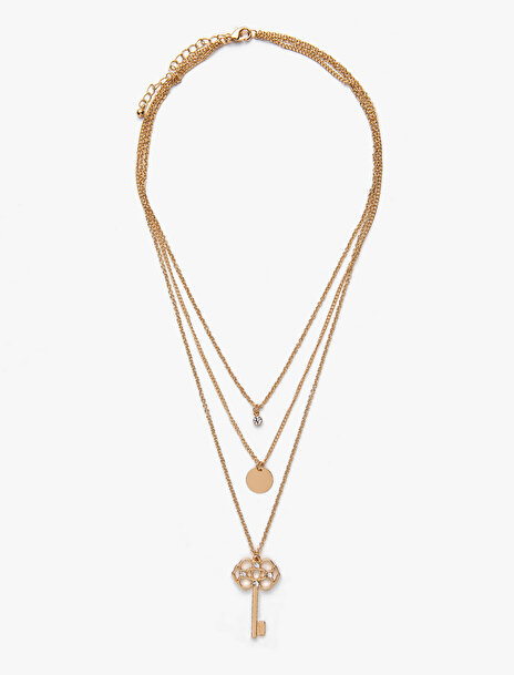 Koton Kadın Taş Detaylı Çoklu Zincir Kolye