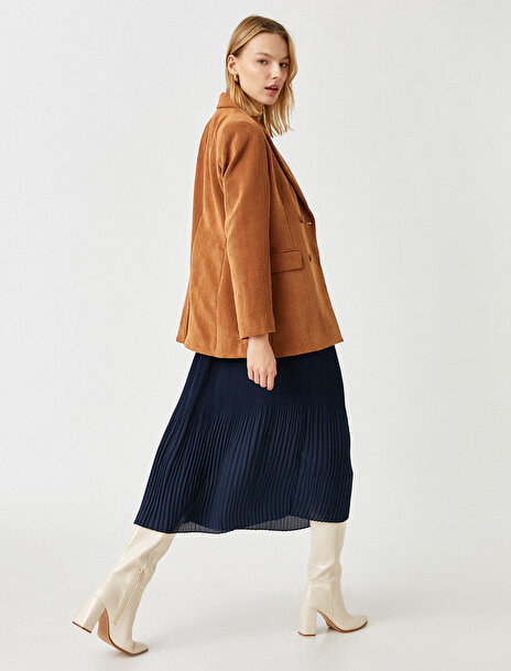 Koton Kadın Pileli Midi Etek