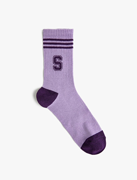 Koton Kadın S Harfi Baskılı Soket Çorap Pamuklu