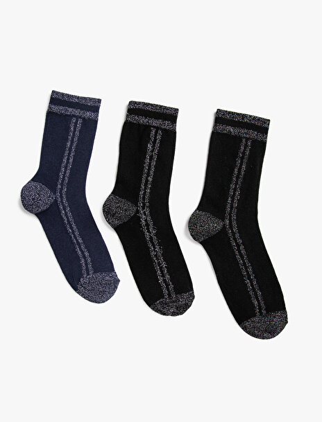 Koton Kadın Kadın Sim Detaylı Soket Çorap 3'lü Set