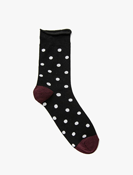 Koton Kadın Puantiyeli Soket Çorap Pamuklu