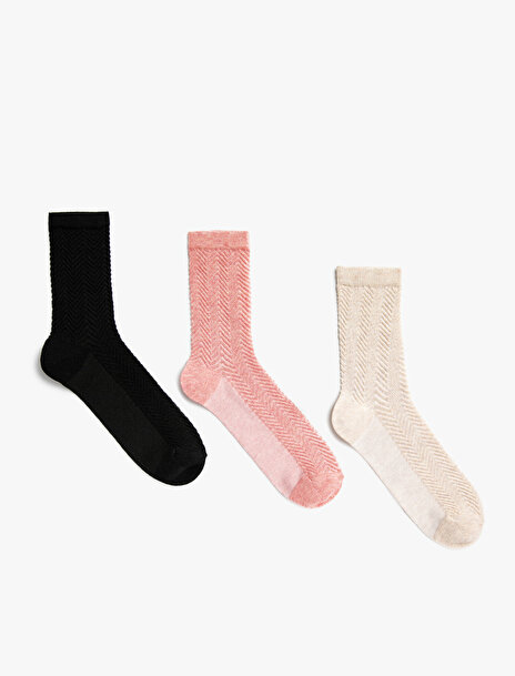 Koton Kadın Kadın Soket Çorap Seti 3'lü Pamuklu
