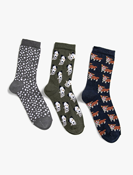 Koton Kadın Hayvan Desenli Kadın Çorap Seti