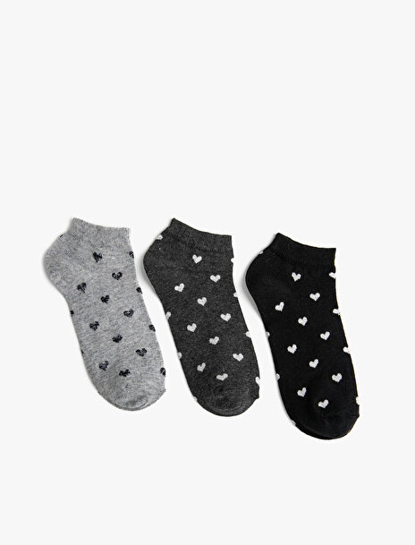 Koton Kadın Kadın Puantiyeli Patik Çorap Seti 3'lü Pamuklu