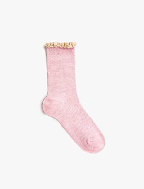 Koton Kadın Kadın Dentelli Çorap Pamuklu
