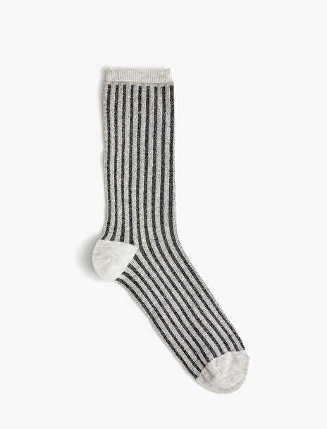 Koton Kadın Kadın Çizgili Uzun Çorap