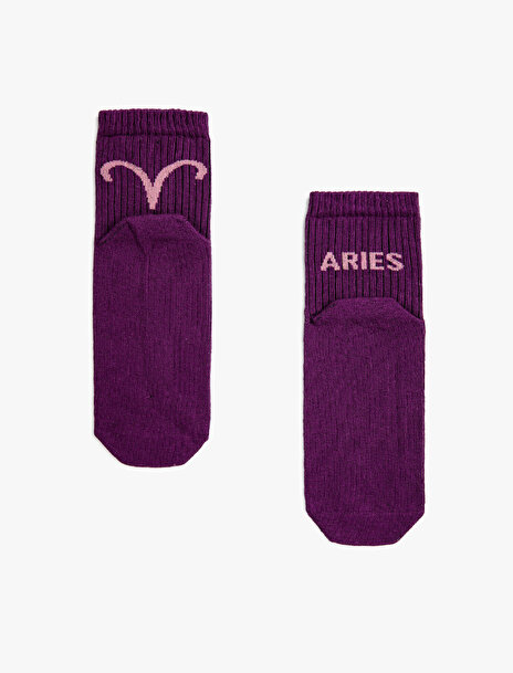 Koton Kadın Yazı Baskılı Kadın Çorap