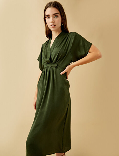 Koton Kadın Belden Büzgülü Elbise