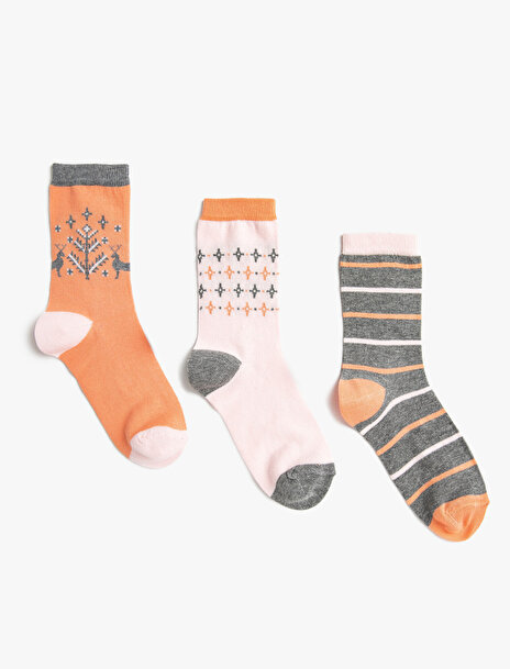 Koton Kadın Desenli 3'lü Çorap Seti