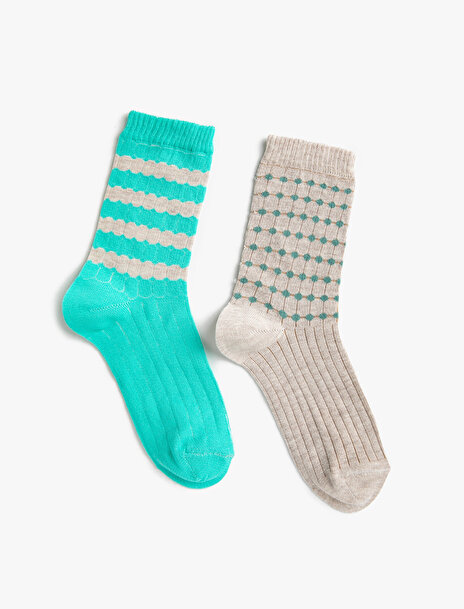 Koton Kadın Desenli Kadın Çorap Seti