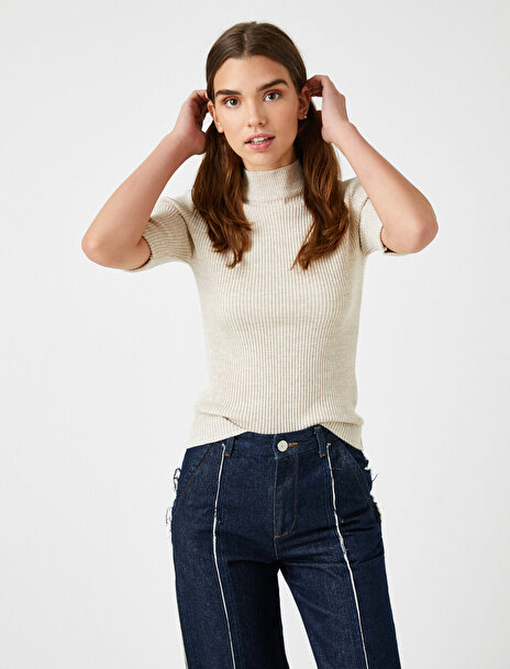 Koton Kadın Boğazlı Kazak Fitilli