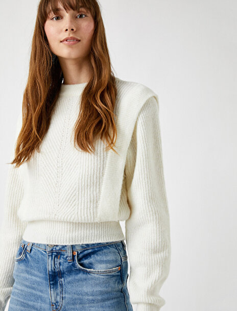 Koton Kadın Bisiklet Yaka Kazak Vatkalı