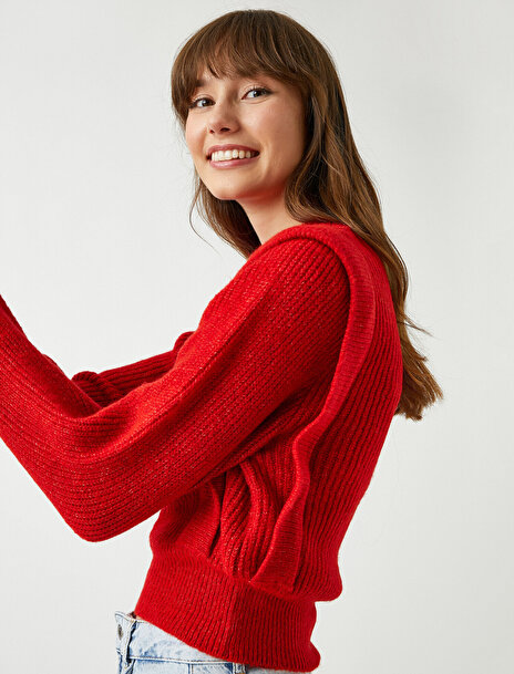 Koton Kadın Bisiklet Yaka Kazak Vatkalı