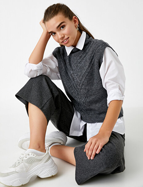 Koton Kadın Boğazlı Süveter Örme Koton Kadın Boğazlı Süveter Örme