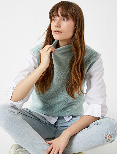 Koton Kadın Boğazlı Süveter Örme Koton Kadın Boğazlı Süveter Örme