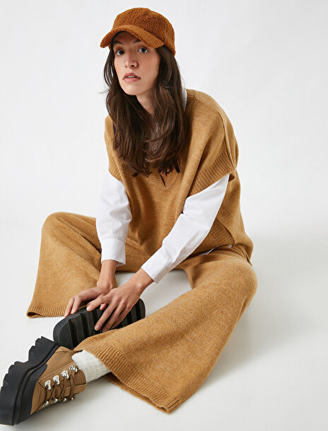 Koton Kadın Rahat Kesim Beli Lastikli Pantolon