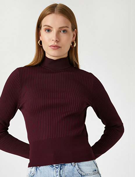 Koton Kadın Balıkçı Yaka Ribanalı Triko Kazak