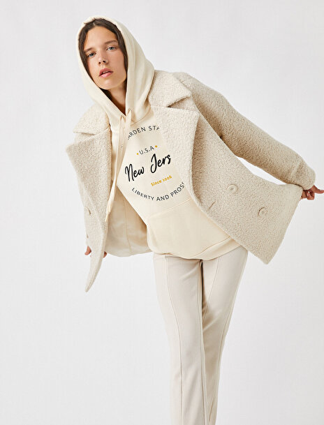 Koton Ole Genç Kız Ceket Yaka Peluş Kaban