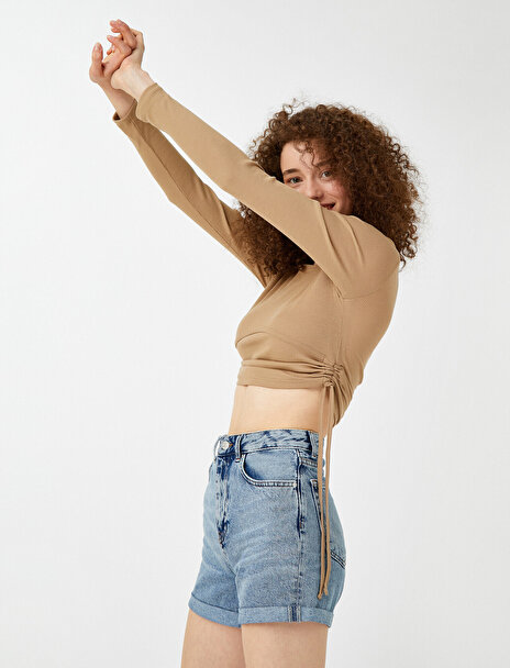 Koton Ole Genç Kız Büzgülü Tişört