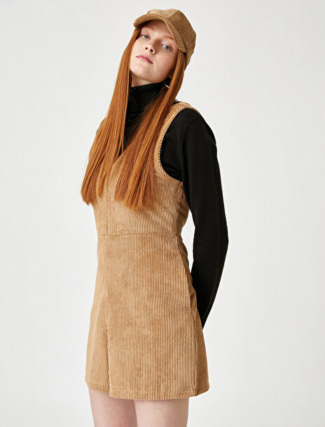 Koton Ole Genç Kız Kadife Mini Tulum