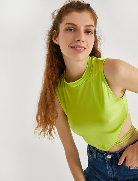 Koton Ole Genç Kız Bisiklet Yaka Pencere Detaylı Beli İpli Atlet Koton Ole Genç Kız Bisiklet Yaka Pencere Detaylı Beli İpli Atlet