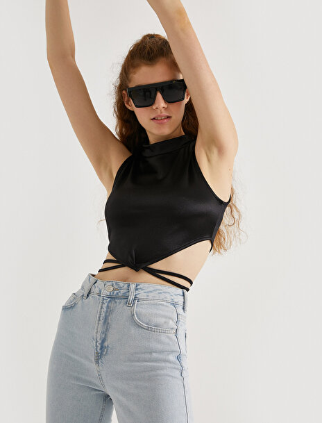 Koton Ole Genç Kız Bisiklet Yaka Pencere Detaylı Beli İpli Atlet Koton Ole Genç Kız Bisiklet Yaka Pencere Detaylı Beli İpli Atlet