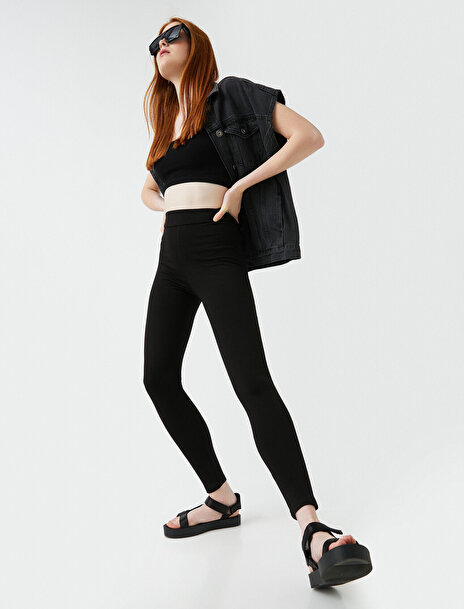 Koton Ole Genç Kız Düz Renk Tayt