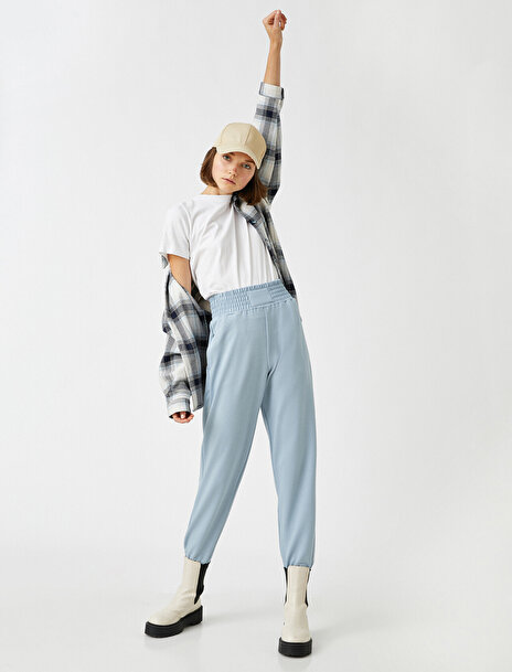 Koton Ole Genç Kız Jogger Cepli Eşofman Altı Beli Paçası Lastikli