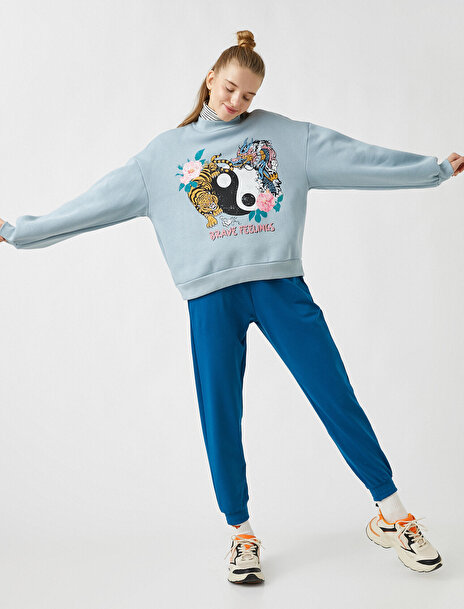 Koton Ole Genç Kız Jogger Cepli Eşofman Altı Beli Paçası Lastikli