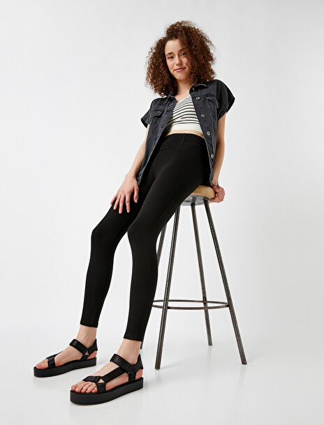 Koton Ole Genç Kız Düz Renk Tayt