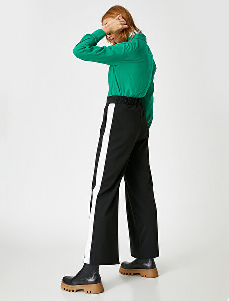 Koton Ole Genç Kız Cepli Çizgili Pantolon