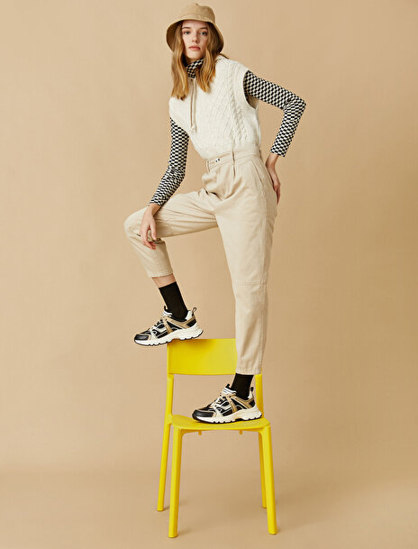 Koton Ole Genç Kız Yüksek Belli Mom Pantolon