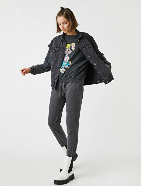 Koton Ole Genç Kız Beli Bağcıklı Cepli Jogger Eşofman Altı