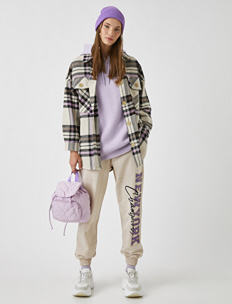 Koton Ole Genç Kız Jogger Eşofman Altı Beli Paçası Lastikli Pamuklu