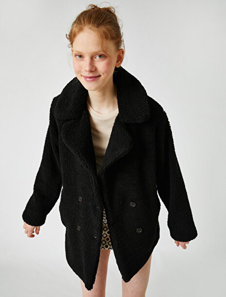 Koton Kadın Katlı Yaka Peluş Kaban