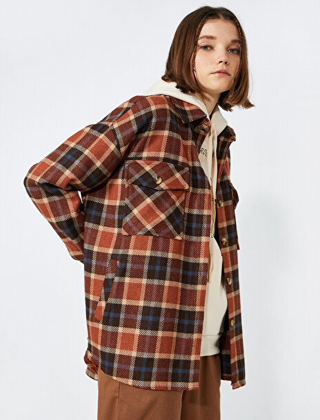 Koton Ole Genç Kız Oduncu Gömleği Ekoseli