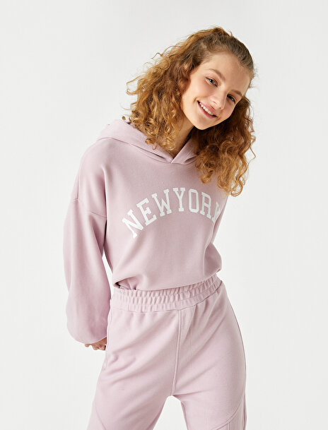 Koton Ole Genç Kız Kapüşonlu Baskılı Oversize Sweatshirt Koton Ole Genç Kız Kapüşonlu Baskılı Oversize Sweatshirt
