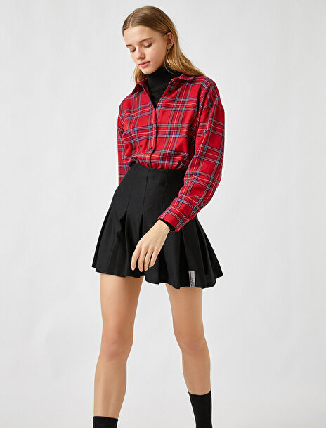 Koton Ole Genç Kız Kareli Uzun Kollu Gömlek