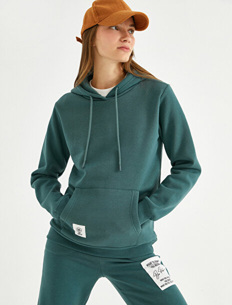 Koton Ole Genç Kız Uzun Kollu Kanguru Cepli Kapüşonlu Sweatshirt