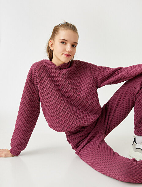 Koton Ole Genç Kız Kapüşonlu Kapitone Uzun Kollu Sweatshirt