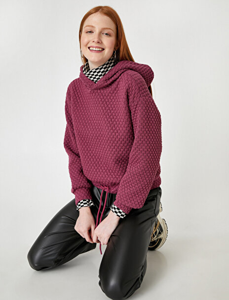 Koton Ole Genç Kız Kapüşonlu Kapitone Uzun Kollu Sweatshirt