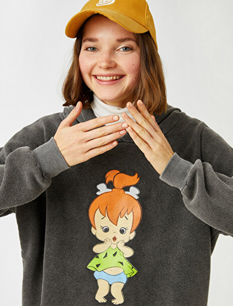Koton Ole Genç Kız Warner Bros Lisanlı Kapüşonlu Baskılı Sweatshirt