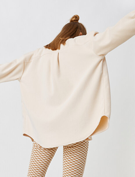 Koton Ole Genç Kız Uzun Kollu Cepli Gömlek