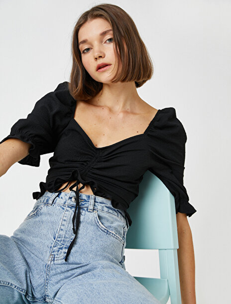 Koton Ole Genç Kız Düşük Omuz Bluz